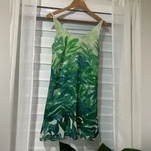 CAbi | Dresses | Cabi Castaway Spaghetti Strap Tropical Style Dress ...